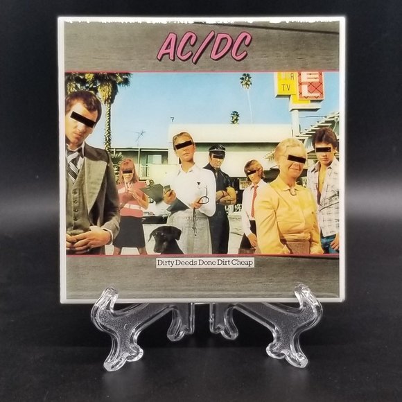 Dining | Custom Ceramic Coaster Acdc Stand Included | Poshmark